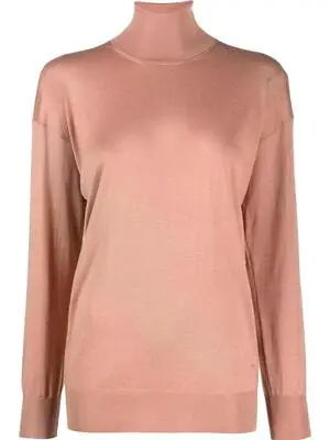 TOM FORD High-neck Knitted Long-sleeve Top - Pink