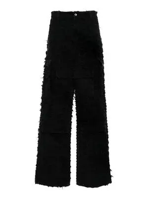 WHO DECIDES WAR Husk Wide-leg Trousers - Black