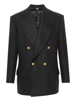 Gucci Wool-cashmere Double-breasted Jacket - Grey
