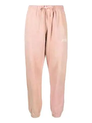 AUTRY Tapered-leg Cotton Trousers - Pink