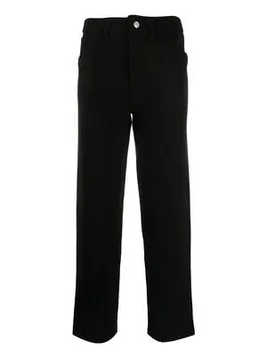 BARRIE High-rise Straight-leg Trousers - Black