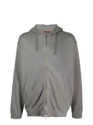 Barena Venezia Zip-up Cotton Hoodie - Grey