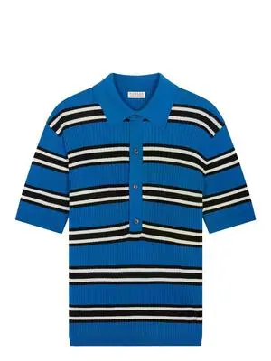 FURSAC Striped Polo Shirt - Blue