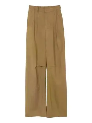 MAISON MARGIELA Pleat-detailing Trousers - Brown