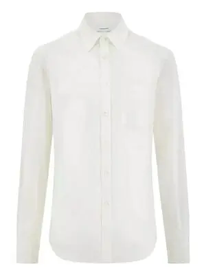 FERRAGAMO Long Sleeved Cotton Shirt - White