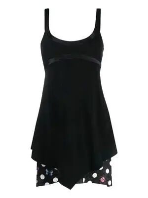 Versace Butterfly Print Mini Dress - Black