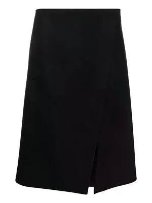 Stella McCartney Felted A-line Skirt With Front Slit - Black