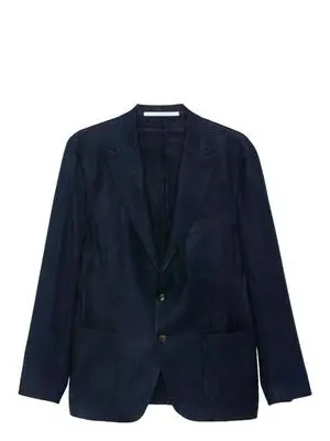Eleventy Interlock-twill Blazer Blue