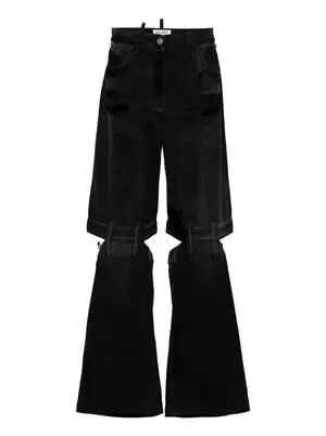 Attico High-rise Wide-leg Jeans - Black