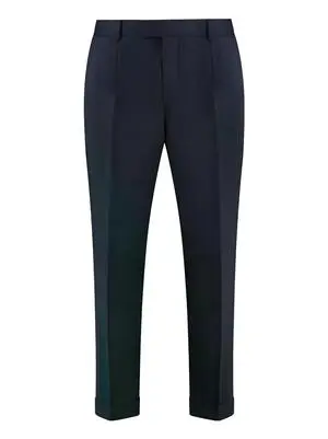 BOSS Wool Trousers Blue