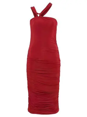 Isabel Marant Étoile One-shoulder Ruched Midi Dress - Red