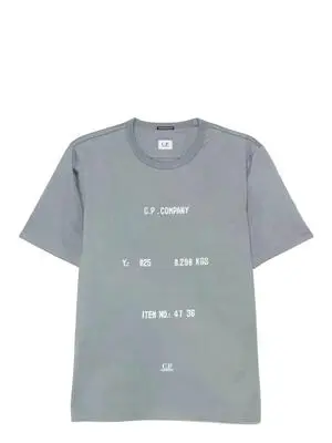 C.P. COMPANY Typographic-logo Jersey T-shirt - Blue