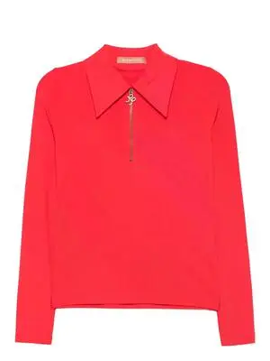 REJINA PYO Jasmine Polo Top - Red