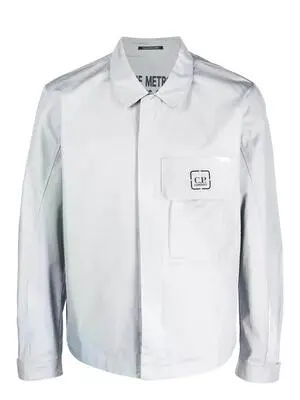 C.P. COMPANY Logo-print Shirt Jacket - Grey