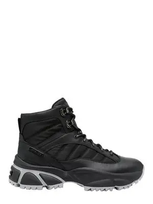 Michael Kors Logan Padded Lace-up Boots - Black