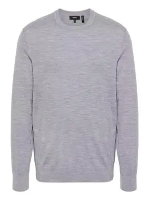 Theory Fine-Knit Wool Jumper Grey
