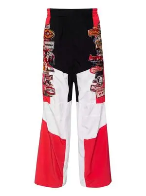 DOUBLET Panelled Track Trousers - Red