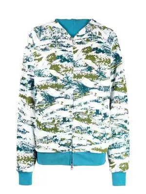 BILLIONAIRE BOYS CLUB Printed Hooded Sweatshirt - Blue