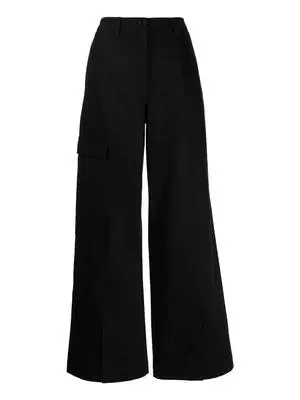 Goen.j Wide-leg Cargo Trousers - Black
