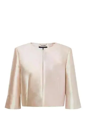 Alberta Ferretti Satin Jacket - Neutrals