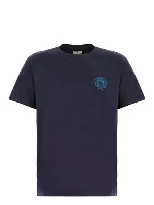 Etro Logo-print Cotton T-shirt - Blue