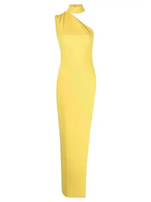 MONOT One-shoulder Side-slit Dress - Yellow