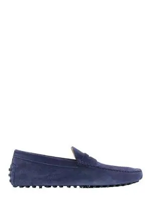 TOD'S City Gommino Driving Textured Loafers Blue