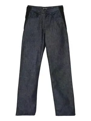 MUGLER Lace-up Straight Leg Jeans - Blue
