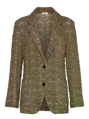 BRUNELLO CUCINELLI Lace-Appliqué Blazer