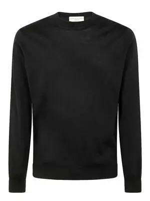 FILIPPO DE LAURENTIIS Cotton Crew Neck Sweater - Black