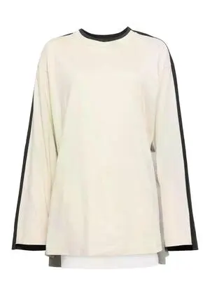 JNBY Patchwork Long-sleeved T-shirt - Neutrals