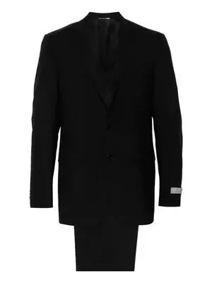 Canali Single-breasted Wool Suit - Black