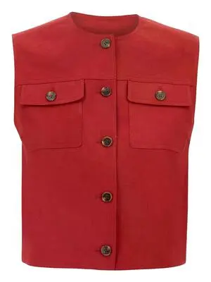 Theory Button-down Vest - Red