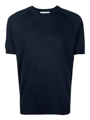D4.0 Short-sleeved Cotton-knit T-shirt - Blue