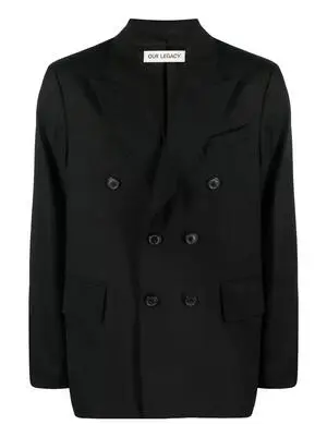 Our Legacy Double-breasted Blazer - Black