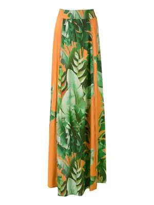 AMIR SLAMA Printed Maxi Skirt - Orange