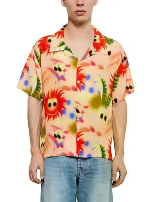 BRAIN DEAD Graphic-print Shirt - Orange