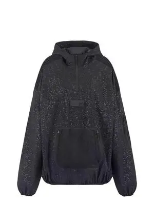 EA7 Logo-rubberised Hoodie - Black