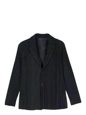 Issey Miyake Plissé-effect Blazer - Blue