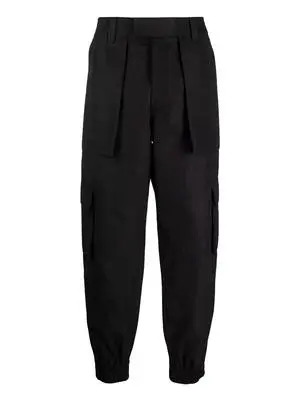 Alexander McQueen Cotton Cargo Trousers - Black
