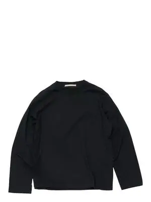 STOCKHOLM SURFBOARD CLUB Long Sleeve Crewneck T-shirt With Rear Logo Print - Black