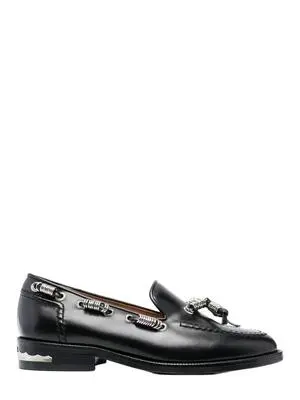 Toga Leather Loafers - Black