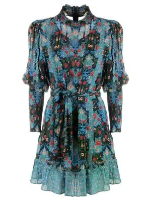 Farm Rio Arabesque Midi Dress - Blue