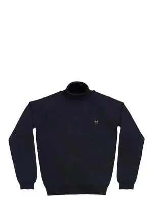PELO FOUNDATION Dog-appliqué Merino Wool Jumper - Blue