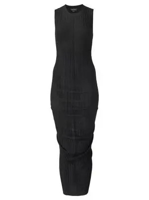 Marc Jacobs Merino-wool Twisted Midi Dress - Black