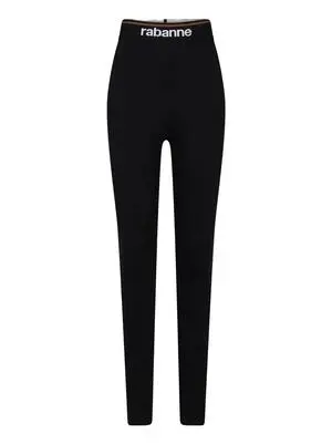 Rabanne Bodyline Logo-waistband Leggings - Black