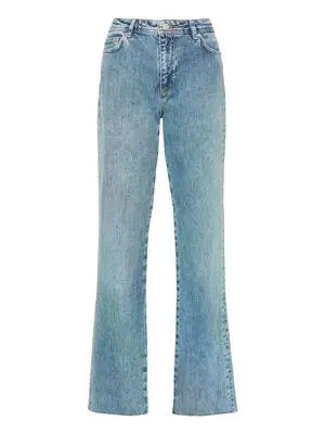 CHIARA FERRAGNI Logo-embroidered Straight Jeans - Blue