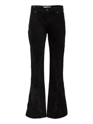 Y/project Side Hook Flared Jeans - Black