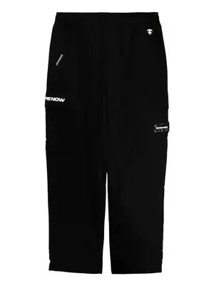 AAPE BY *A BATHING APE Moonface-logo Cargo Trousers - Black
