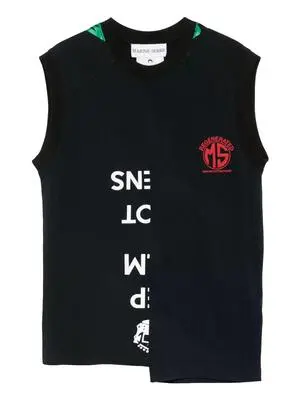 MARINE SERRE Regenerated Graphic Sleeveless Tank Top - Black